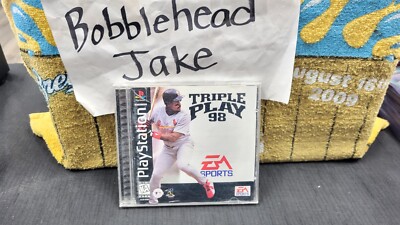 CIB TRIPE PLAY 98 BASEBALL PS1 SONY PLAYSTATION 1 ONE VIDEO GAME ...
