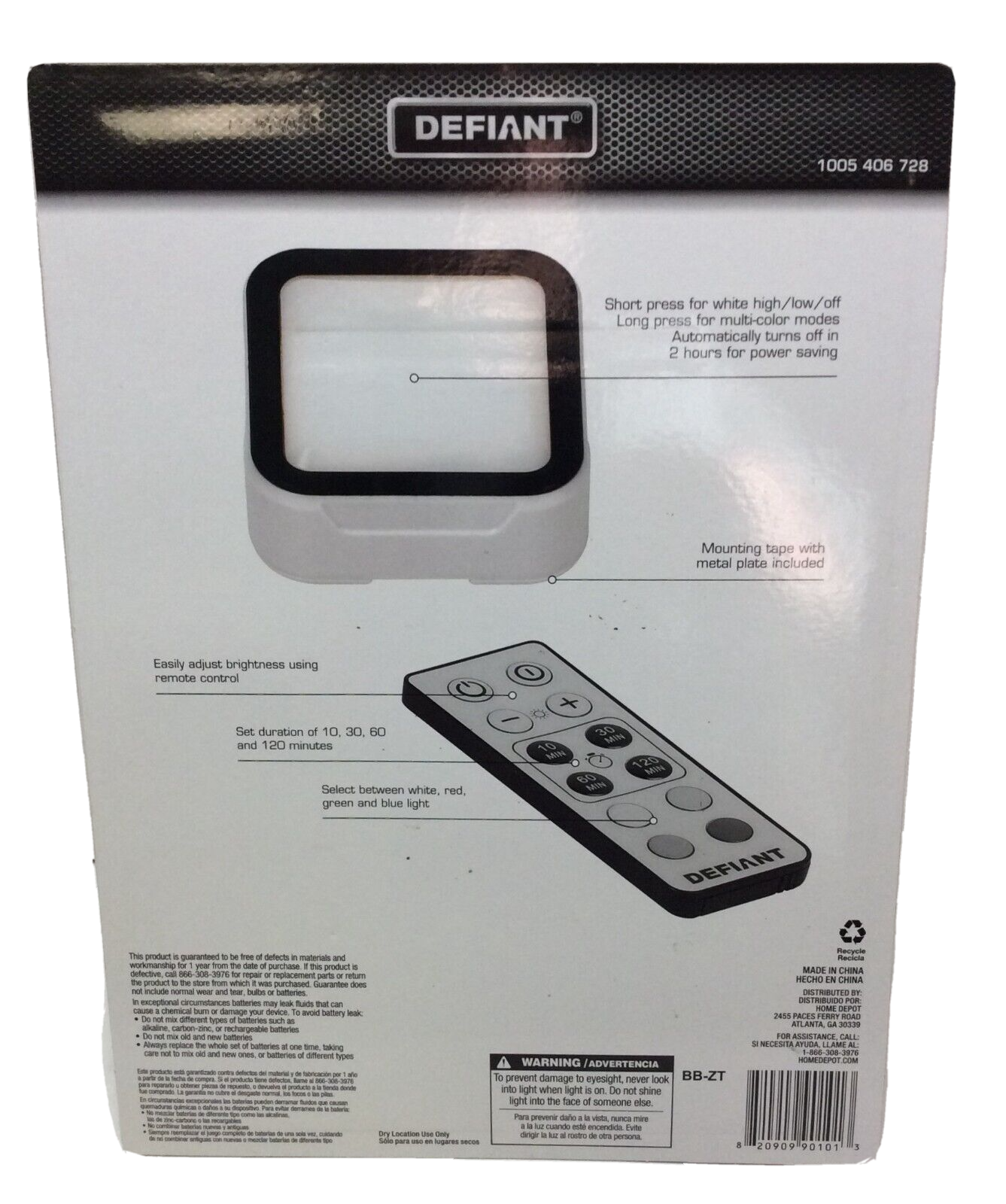 Defiant 6-Pack LED Accent Lights with Remote Control 4 Colors, Timer ...