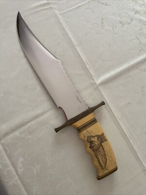 Walter Stockdale knife Hand Carved 12 Inch Blade Rare Gorgeous 18 Inch ...
