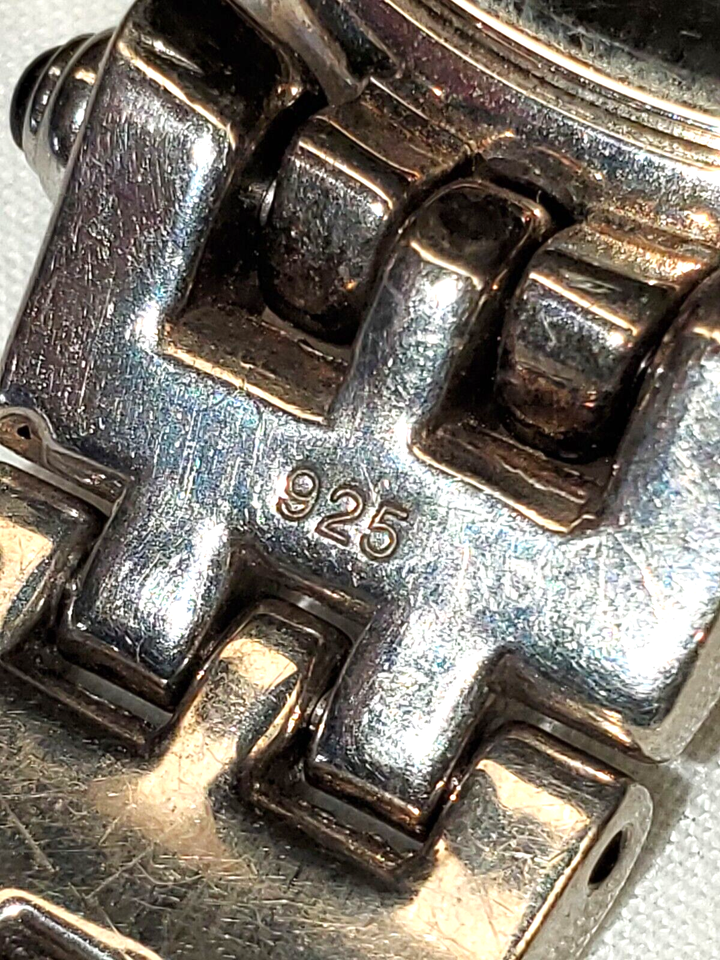 ECCLISSI Ladies STERLING SILVER WATCH 925 Band 33250 NEW BATTERY Quartz ...