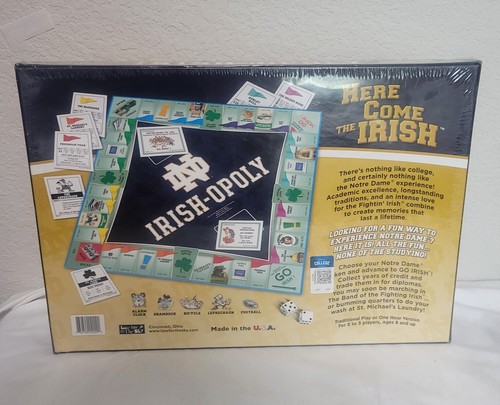 Notre Dame Fighting Irish IRISHOPOLY Monopoly Game Brand New Sealed | eBay