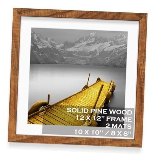2x2 Picture Frames Solid Wood Display Pictures0x0 or 8x8 with Mat 1 ...