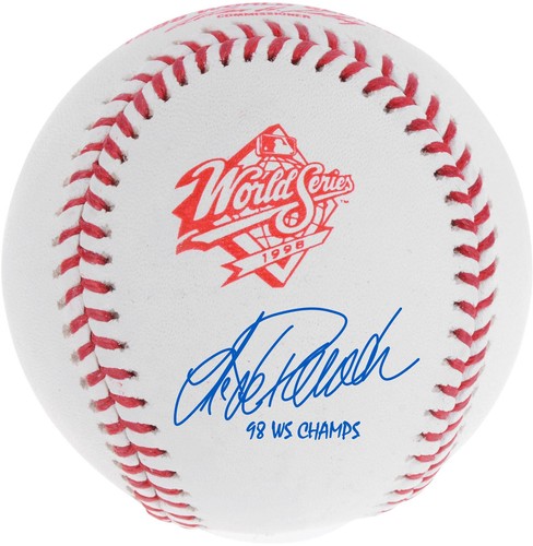 Jorge Posada NY Yankees Signed 1998 World Series Baseball & "98 WS ...