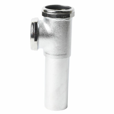 4400655 1-1/2" Chrome Plated Brass Tubular End Outlet Tee With Baffle ...