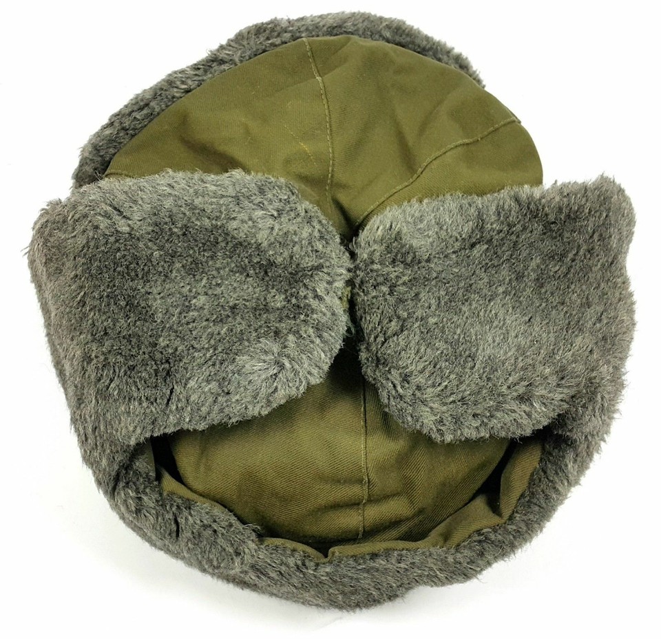 Orginal Military Winter Hat Ushanka Czech Army Surplus Cold War Cap ...