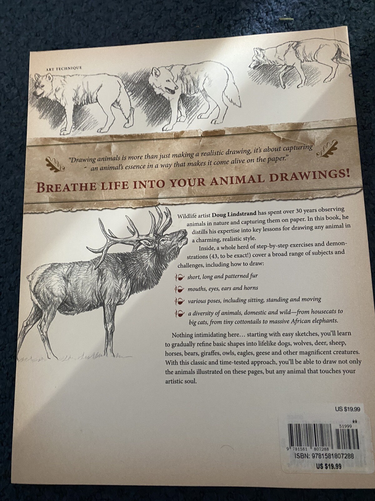 Artist's Guide to Drawing Realistic Animals by Doug Lindstrand (2006 ...