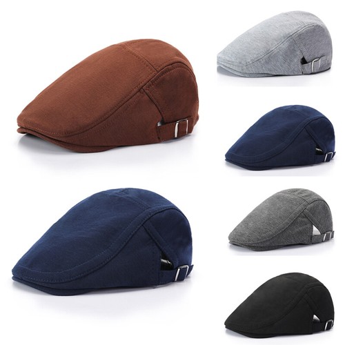 Gatsby Newsboy Solid Color Cap Mens Ivy Hat Golf Driving Flat Cabbie ...