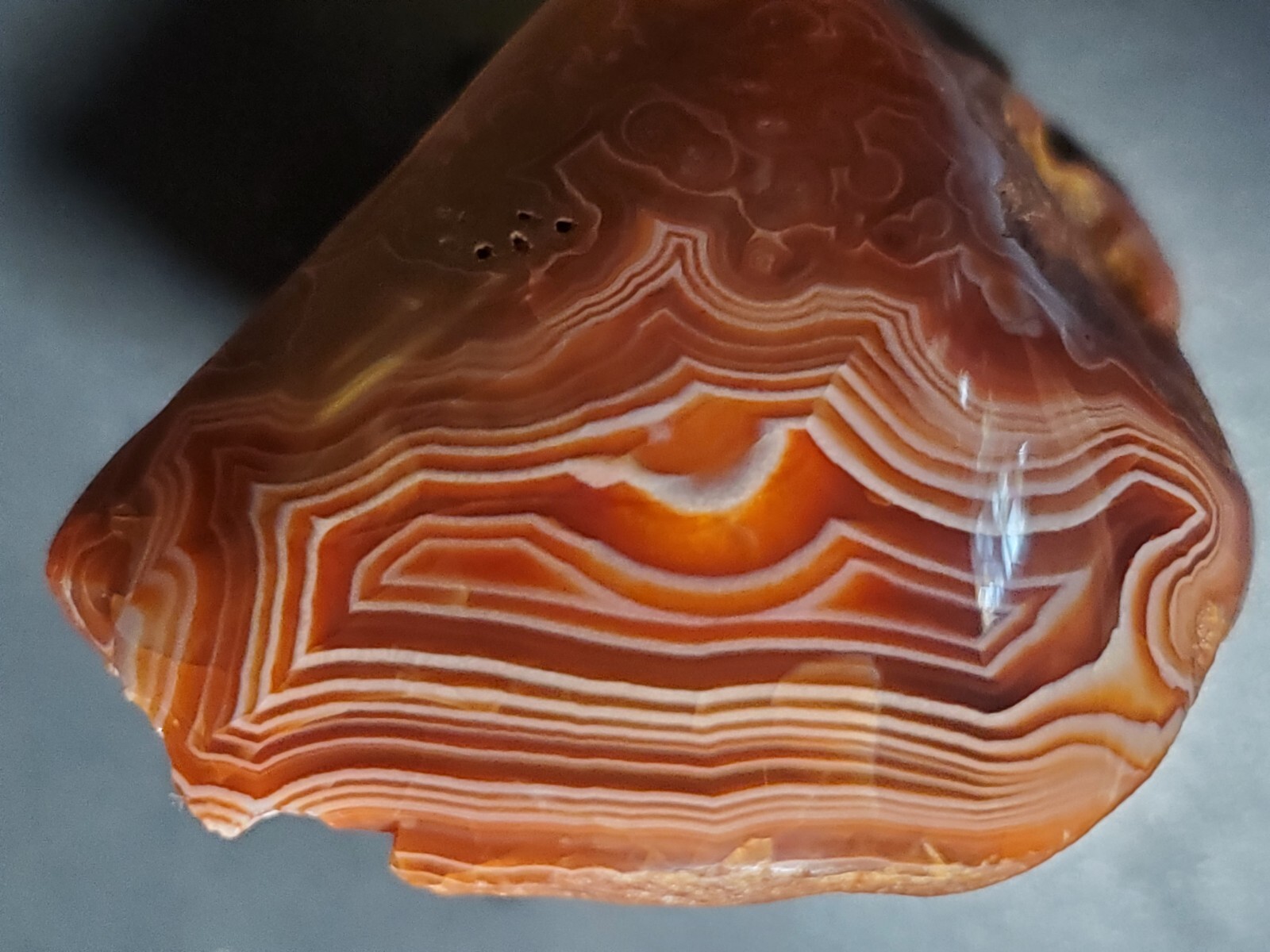 Lake Superior Banded Striper Agate Lapidary Face Polished 58g ...