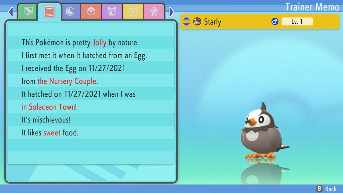 Shiny Starly Sprite