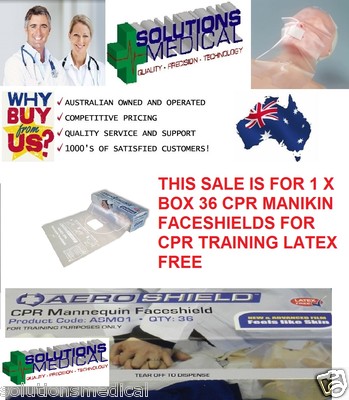 Manikin Face Mask Shields 36 Per Roll Cpr Training Aeroshield Quality X ...