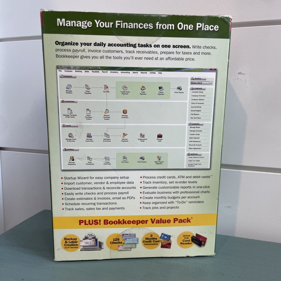 MySoftware Bookkeeper Business Finances Manager Accounting Software 2009 18059100015| eBay