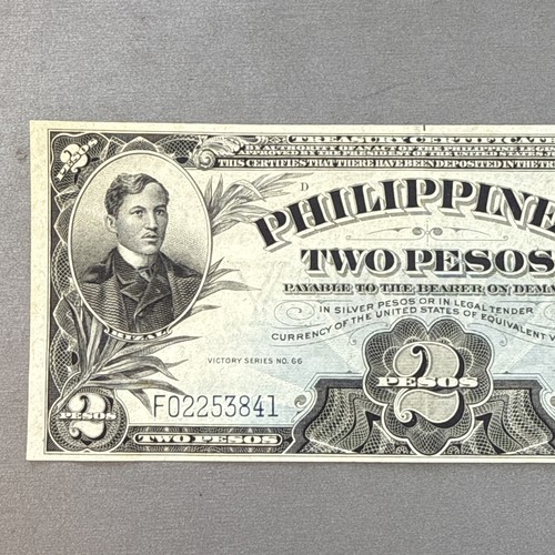 Philippines 1944 2 Pesos Victory Series 66 Bank Treasury Note | eBay