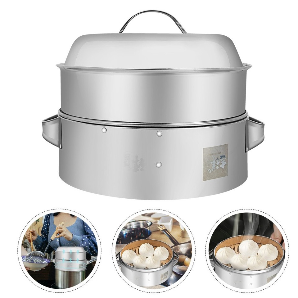 Stainless Steel Food Steamer Multi-functional Steaming Basket Kitchen ...