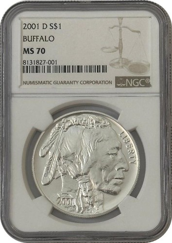 2001 D Bison Buffalo Commemorative Silver Dollar Coin NGC MS70 | eBay