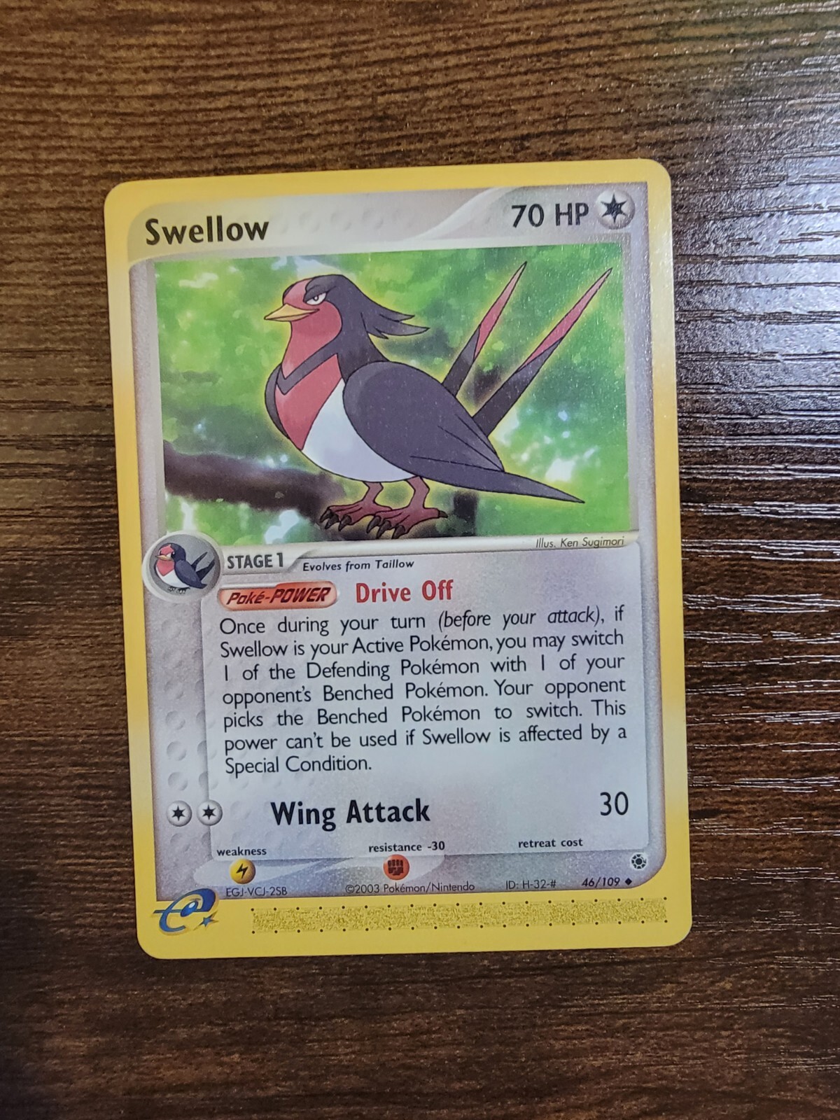 SWELLOW - 46/109 - Ruby & Sapphire - Uncommon - Pokemon Card - LP | eBay
