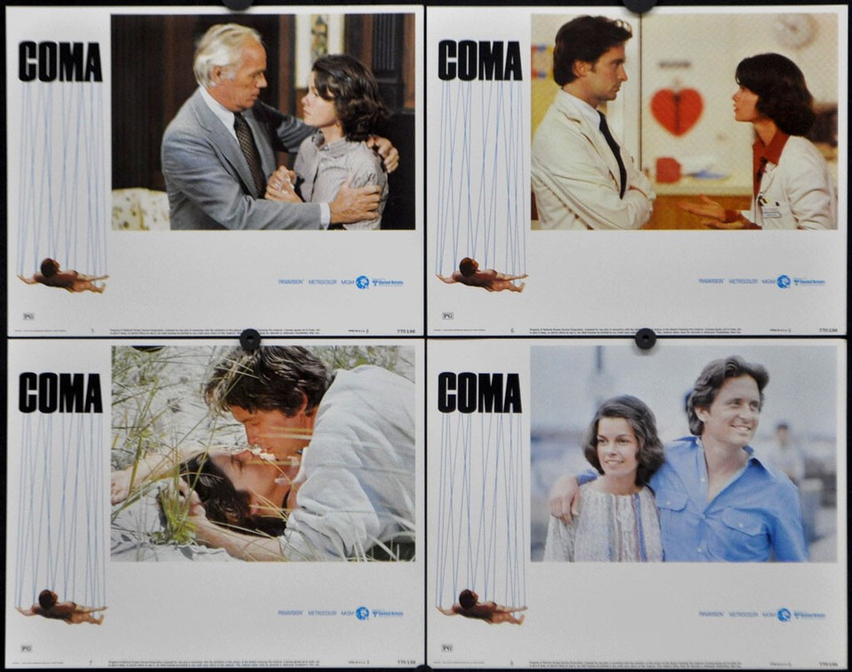 COMA 1977 ORIGINAL 11X14 NR MINT LOBBY CARD SET MICHAEL DOUGLAS ...