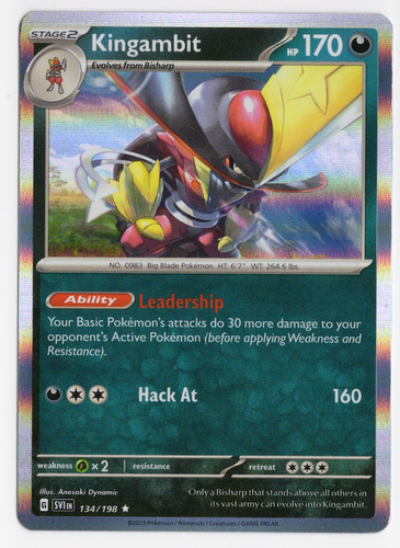 Kingambit 134/198 S&V Holo Pokemon Card | eBay