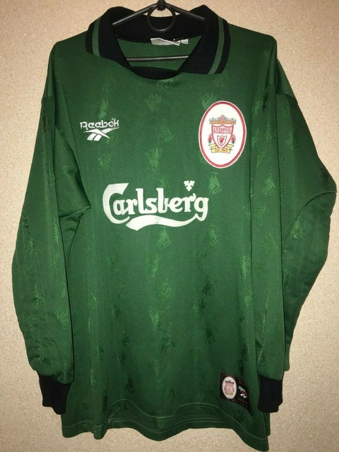 Liverpool Rare Vintage Goalkeeper Reebok Shirt 1996-97 Medium Jersey ...
