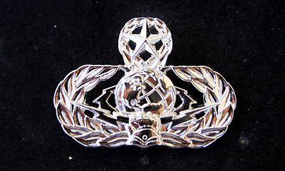 US AIR FORCE MASTER CYBERSPACE SUPPORT BADGE PIN REGULATION INTERNET ...