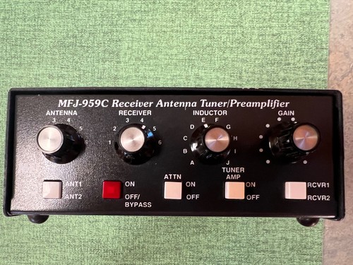 MFJ-959C, ANTENNA TUNER, SWL, WITH PREAMP-includes 12V power supply. | eBay
