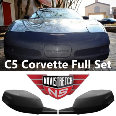 1997-2004 C5 Corvette Front Bumper Mask + MIRROR Covers Novistretch Bra ...