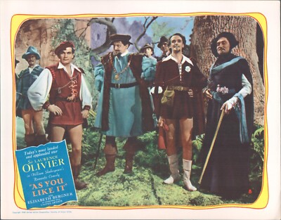 As You Like It 1949RR United Artists 11x14" Skakespeare lobby Laurence ...