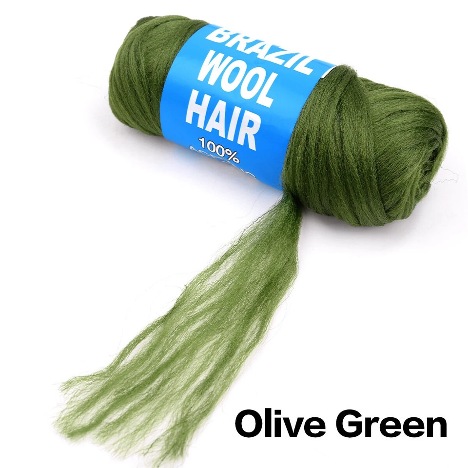 Colorful Brazilian Wool Hair for Braiding Knitting Twist Braids Faux ...