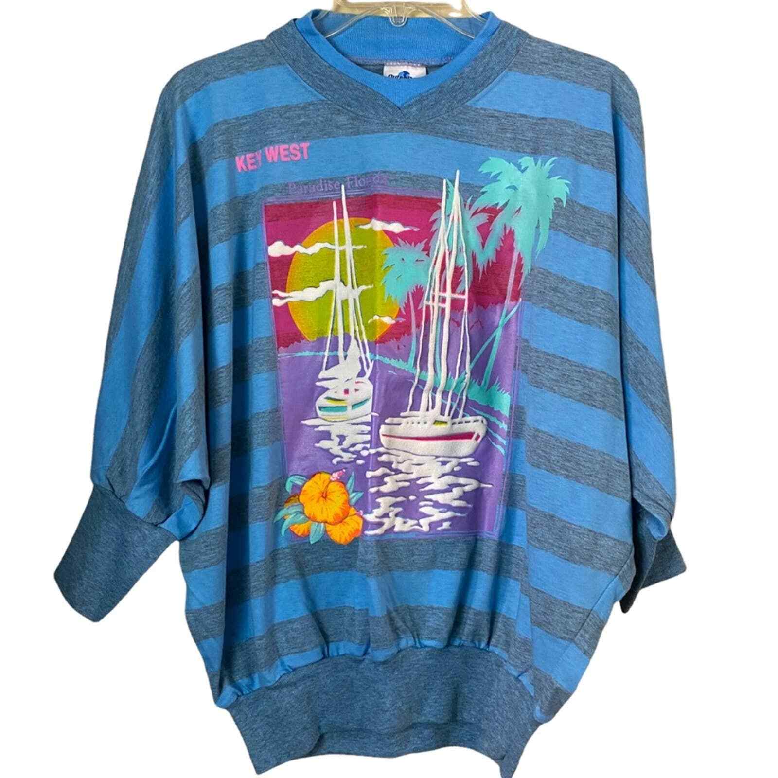 Vintage Florida Outer Reef 80s/90s Key West Graphic S… - Gem