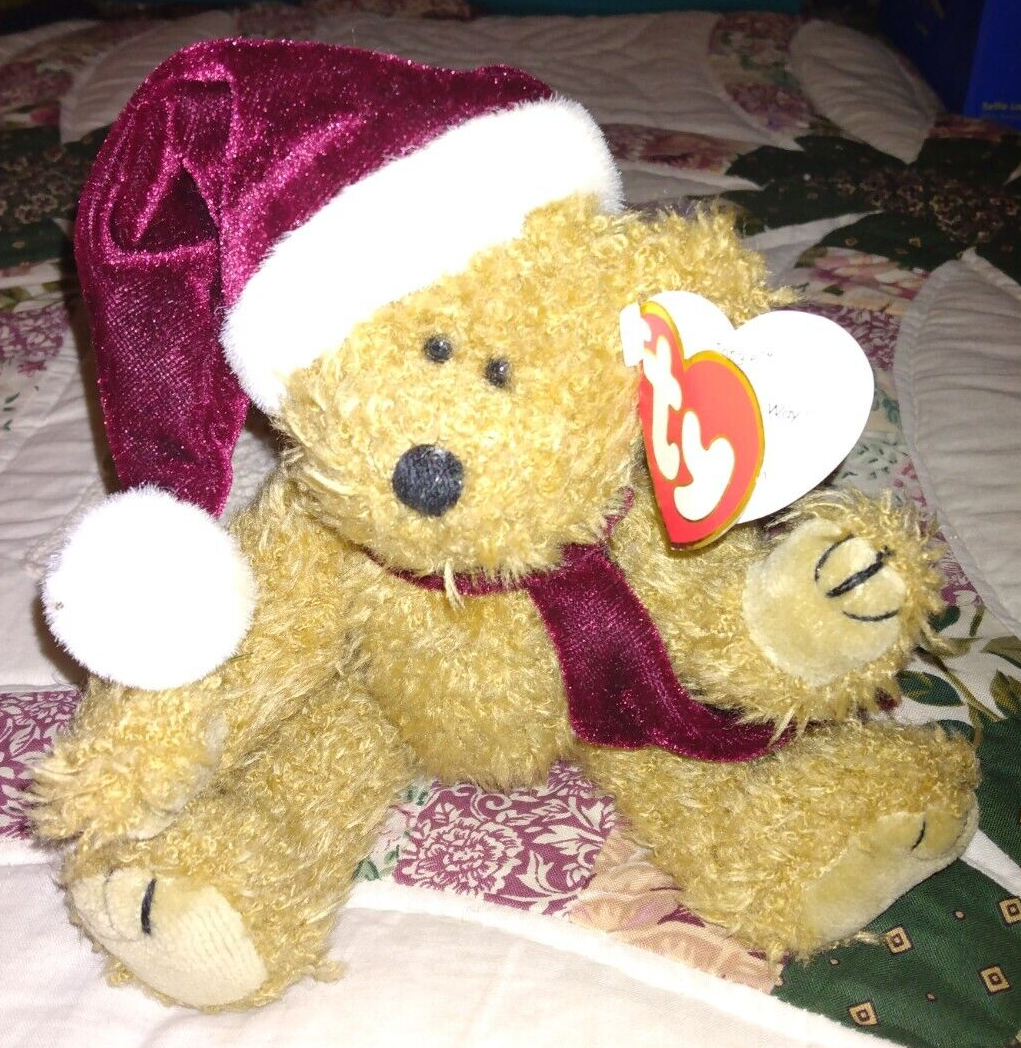 VINTAGE 1993 JANGLE TY SANTA JOINTED TEDDY BEAR ATTIC TREASURES 6 ...
