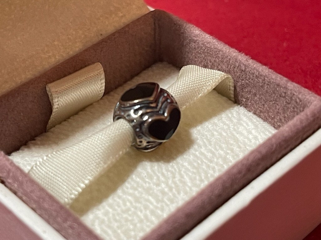 PANDORA | 14k Gold Silver Black Friday Charm 790591EN16 RARE Retired ...