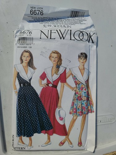 Vintage New Look 6676 Sewing Pattern Size 8 ~ 18 Misses Six Sizes in ...