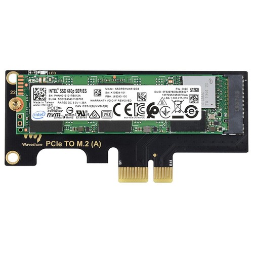 CM4 PCIe to M.2 Adapter Card Hard Drive for NVME M.2 SSD + LED Light ...