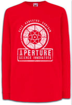 APERTURE SCIENCE INNOVATORS Kinder Langarm T-Shirt Laboratories Portal ...