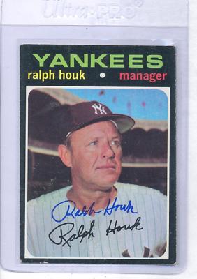 Ralph Houk New York Yankees 1971 Topps Autographed Signed Baseball Card ...