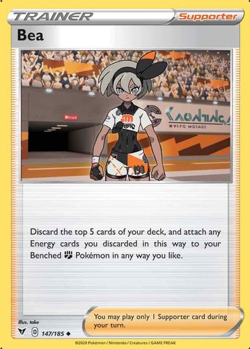 BEA (REVERSE HOLO) - 2020 POKEMON VIVID VOLTAGE SINGLES -VV- 147/185 ...