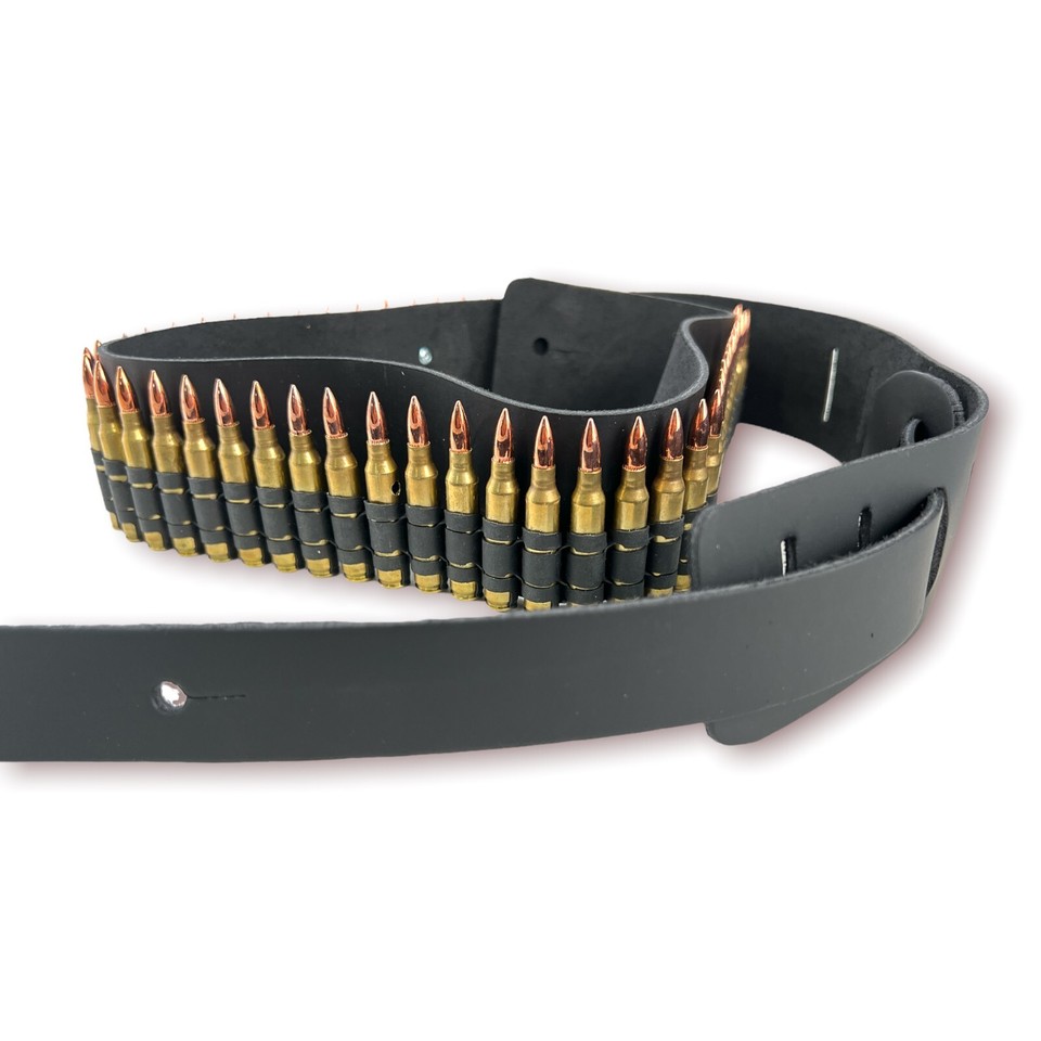 Brass Bullet 50 Link Brass Guitar Strap Genuine Leather Punk Rock ...