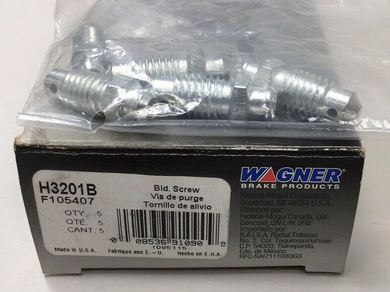 Wagner F105407-5 Bleeder Screw F1054075 H3201B (Pack Of 5) | eBay