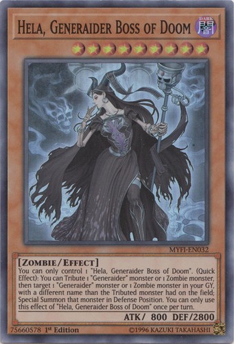 YUGIOH - Hela, Generaider Boss of Doom - MYFI-EN032 - Super Rare - 1st ...