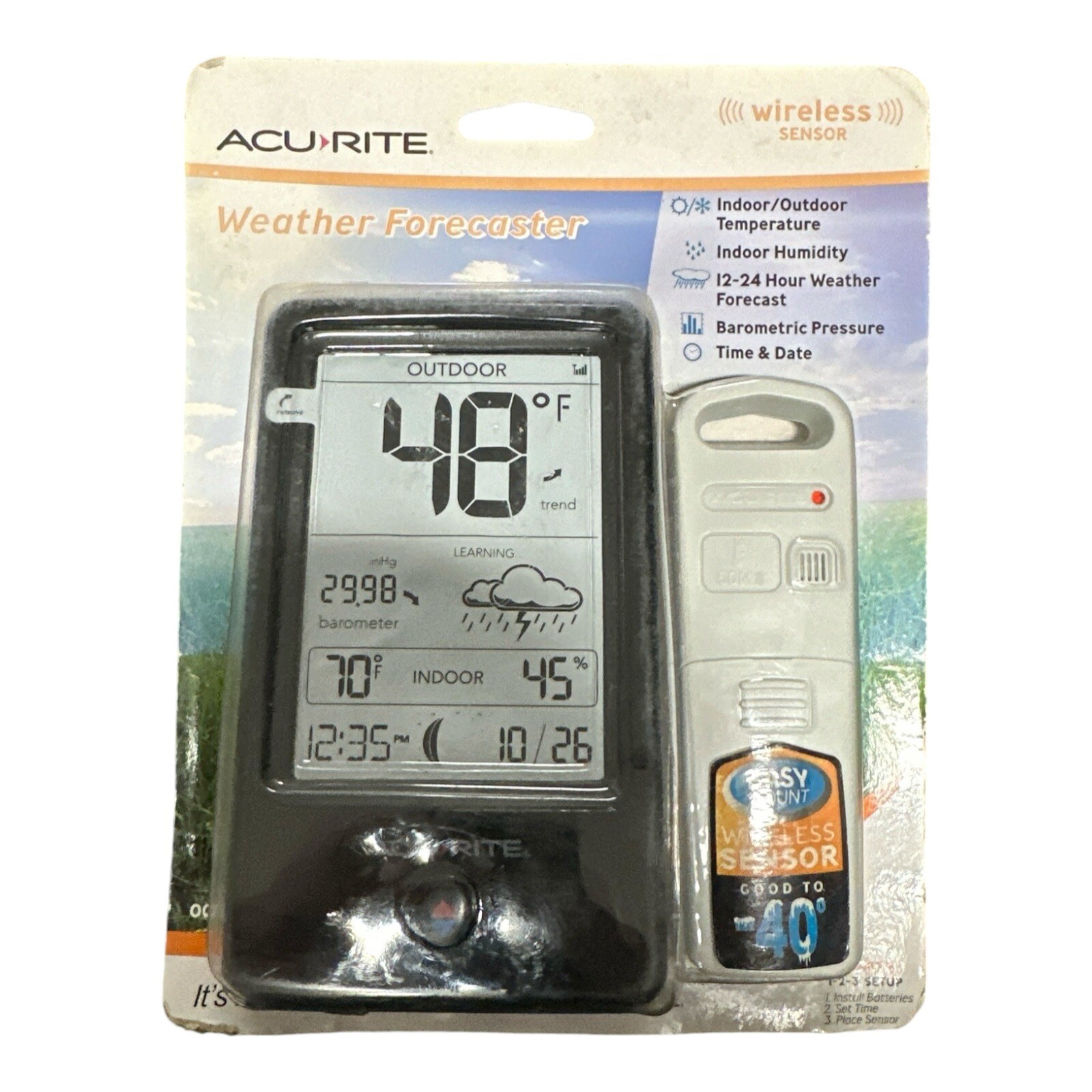 Acu-Rite Wireless Weather Forecaster -Indoor/Outdoor Temp/Humidity ...