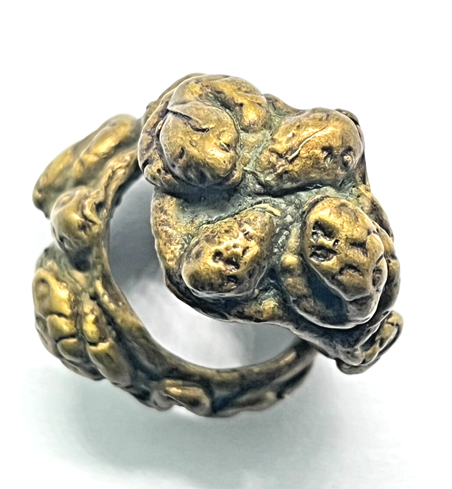 2pcs Thai Naga Snake Ring Amulet Four Heads Luck Fortune Wealth ...