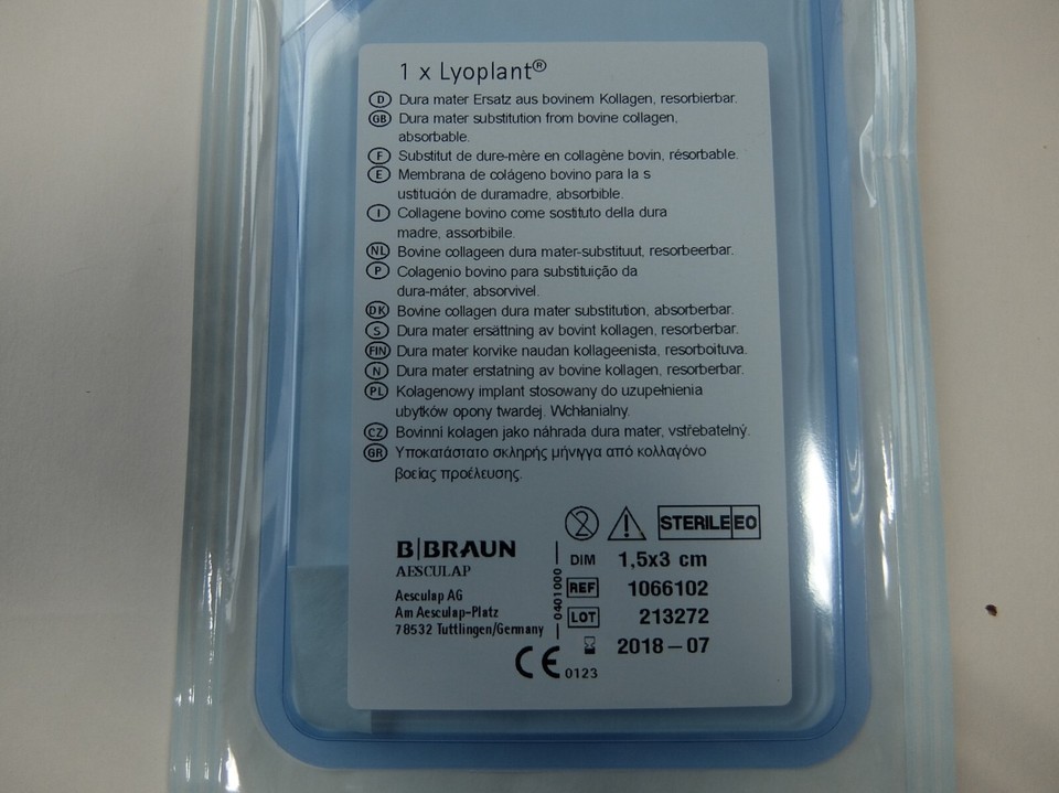 2pcs/box Lyoplant Pure Collagen Implant 15mm*30mm Neurosurgery Dura ...