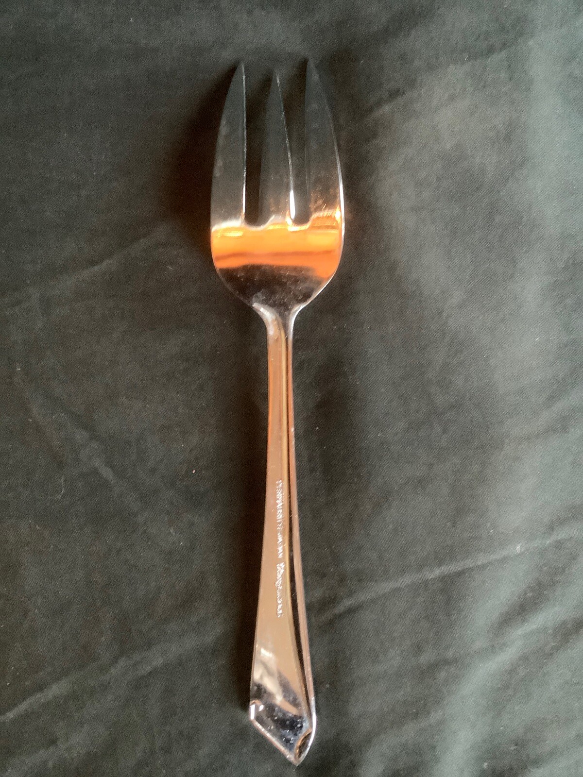 Vintage Permabrite Perma Brite Vanguard Stainless Serving Fork Scroll ...