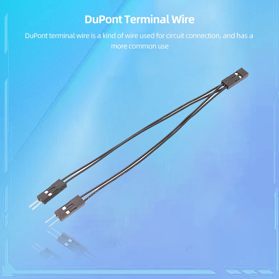 1 Female To 2 Male Jumper Splitter 2 Pins for PC SW IO Cable Extensions ...