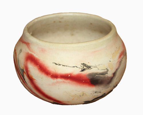 NEMADJI Indian Pottery 4.5" Bowl Native Clay USA Fire Red Southwest ...