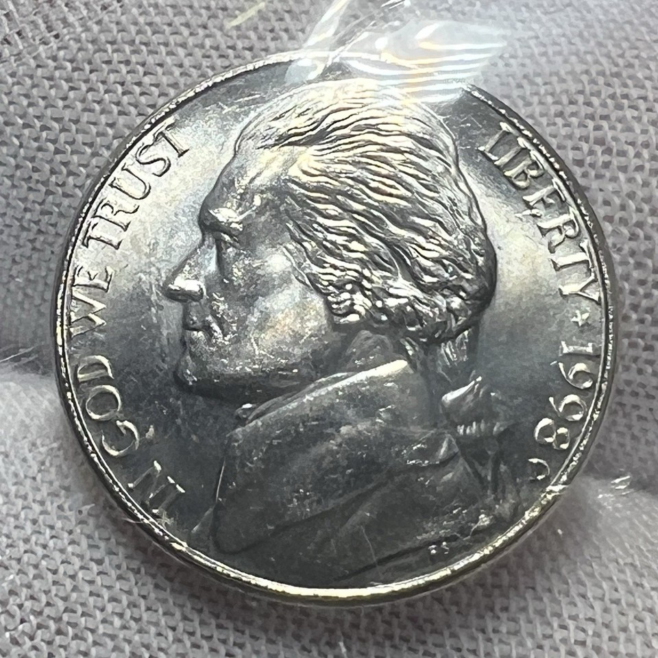 1998 P&D Jefferson Nickels BU in Mint Cello receive the 2 coins ...