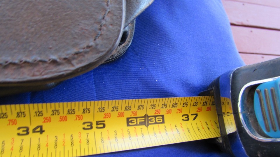 VINTAGE AUSTRALIAN STOCK SADDLE COMPANY LEATHER SADDLE BAGS W/HORSESHOE ...