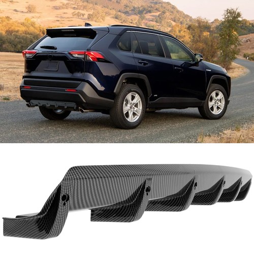 For Toyota RAV4 Carbon Fiber Car Rear Bumper Diffuser Lip Spoiler ...