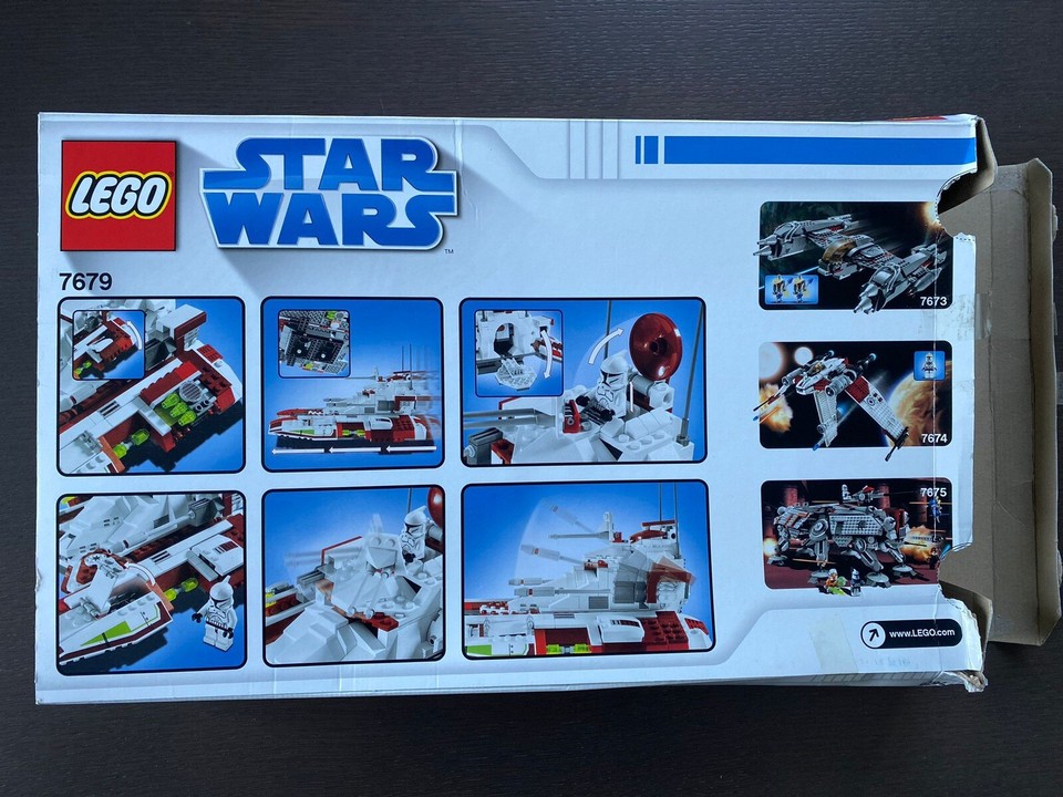 LEGO Star Wars 7679 Republic Fighter Tank With Box, Instructions & Figs ...