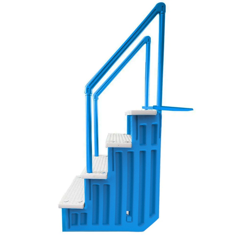 Aqua Select 28" Wide Above Ground Heavy Duty Swimming Pool Step Ladder ...