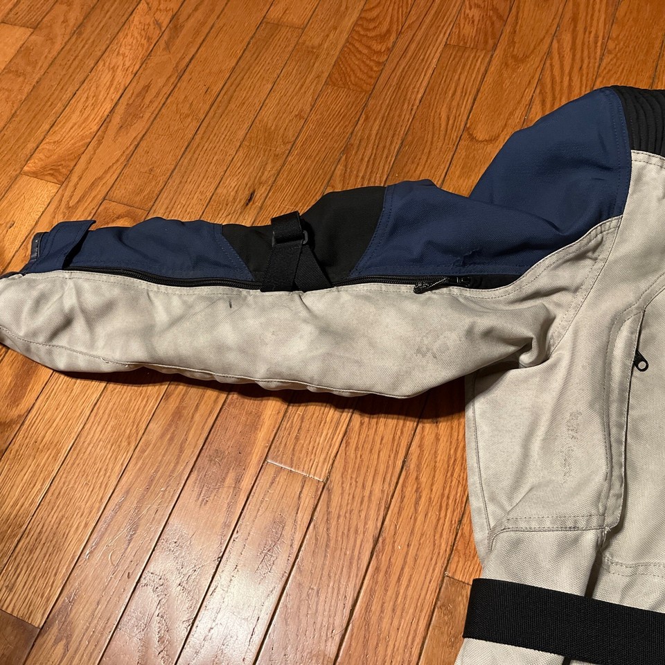 BMW Motorrad Women’s Santiago Textile Blue Gray Motorcycle Jacket Size ...